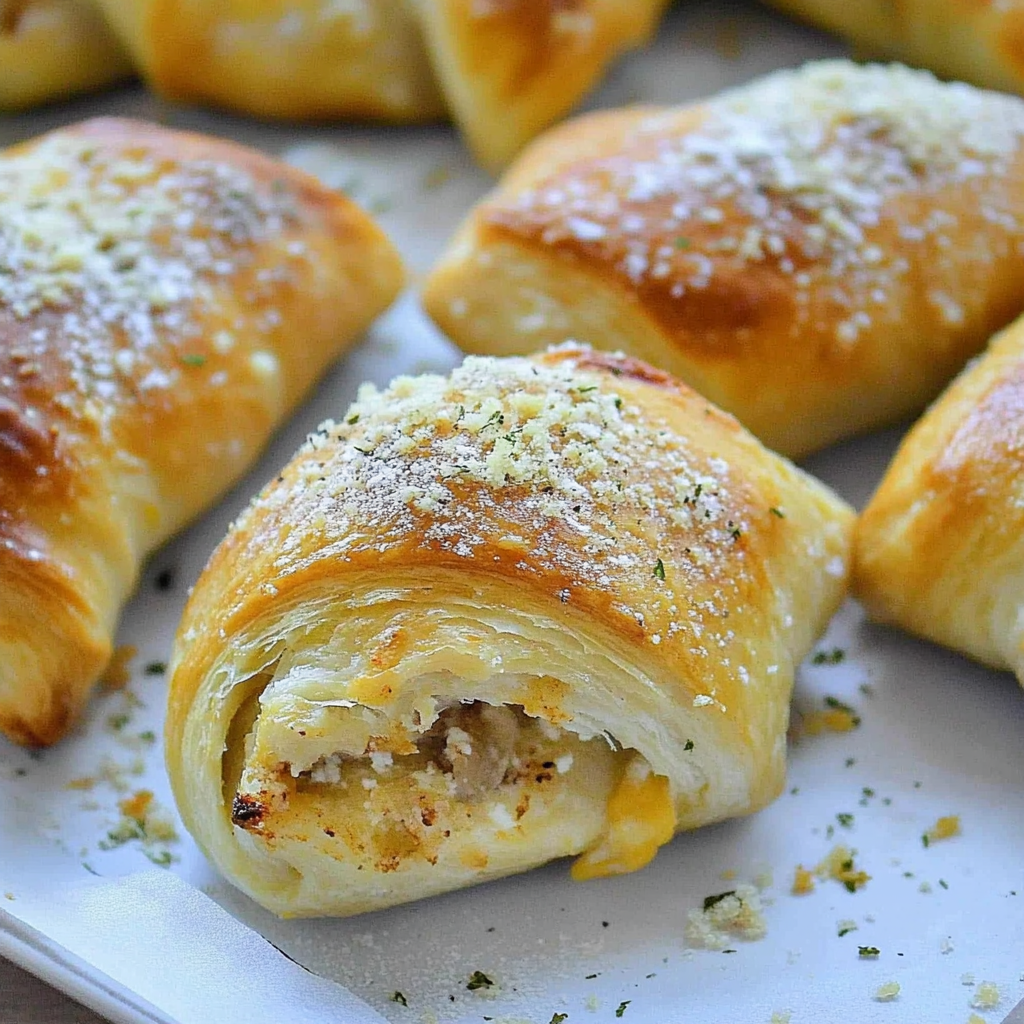 Cheesy Chicken Stuffed Crescent Rolls